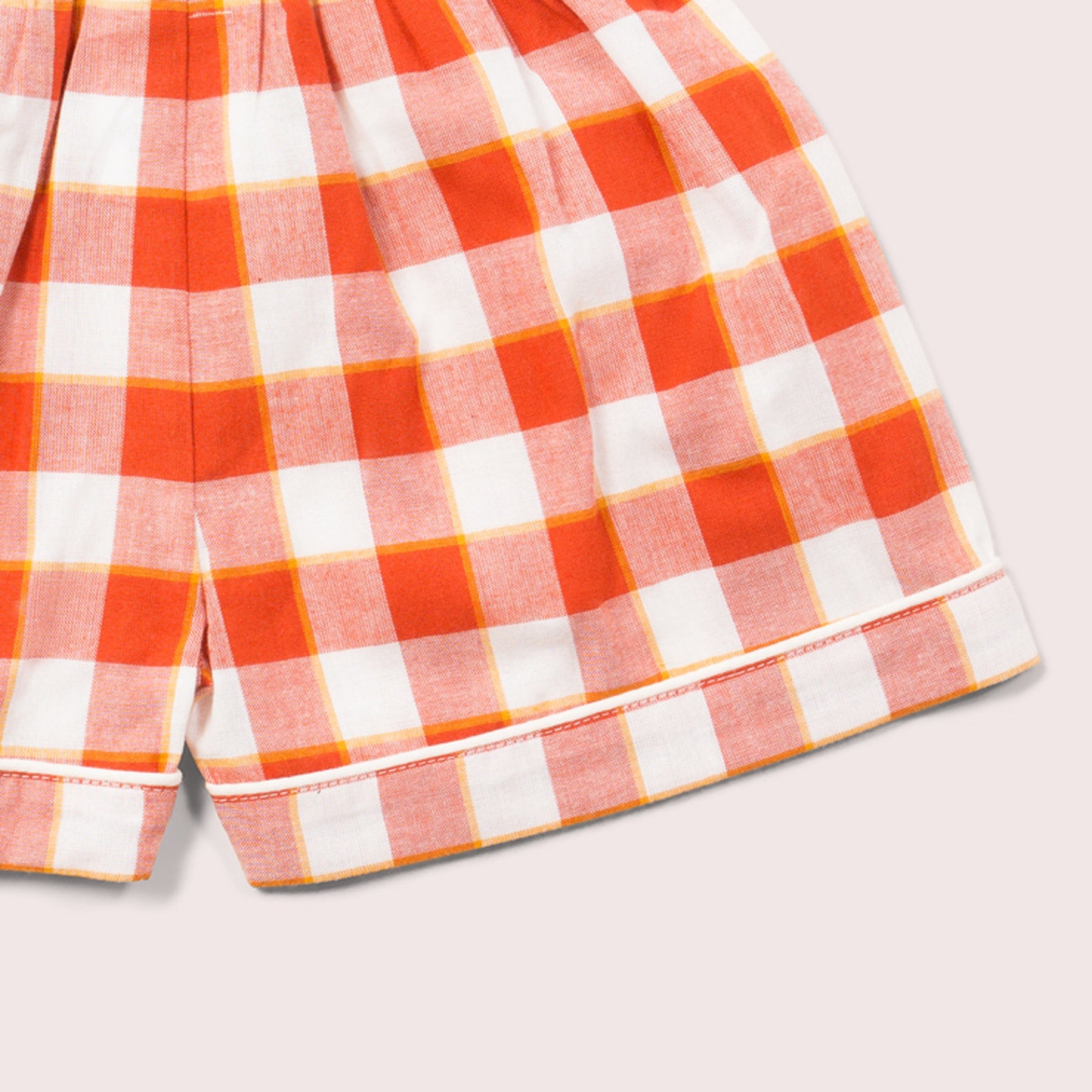 Red Checkered Button Through Pyjama Short Set – Little Green Radicals
